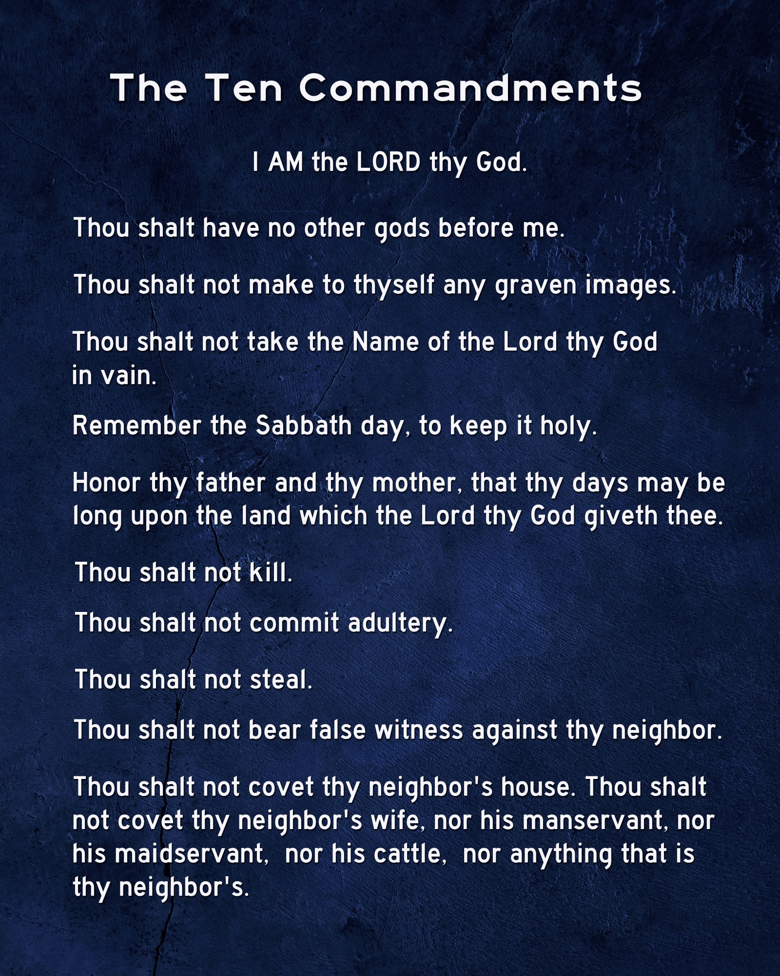 The 10 Commandments – [Duplicated] - Restore American Schools